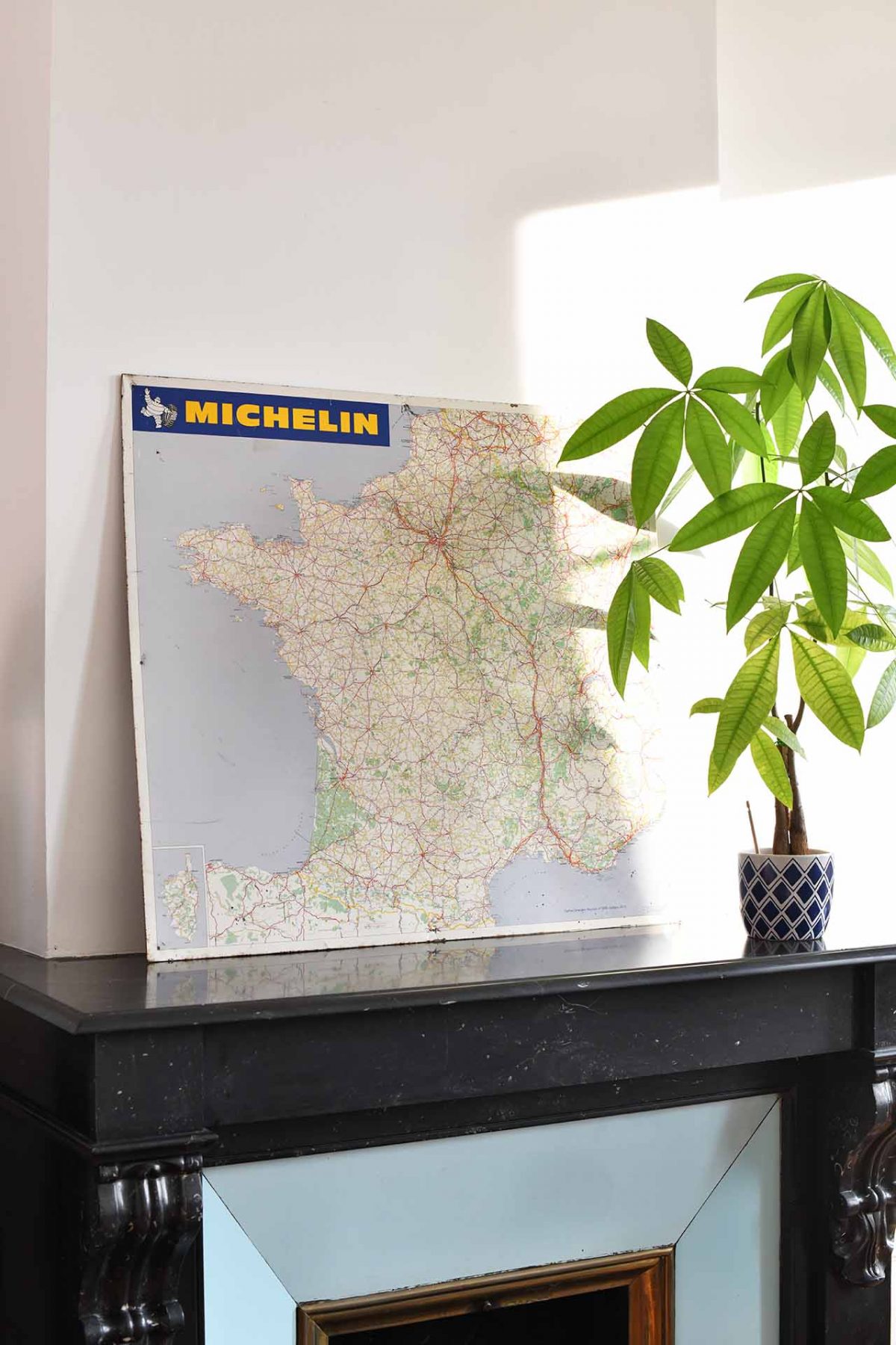Plaque en tôle carte Michelin vintage - 1970 - Trincamp